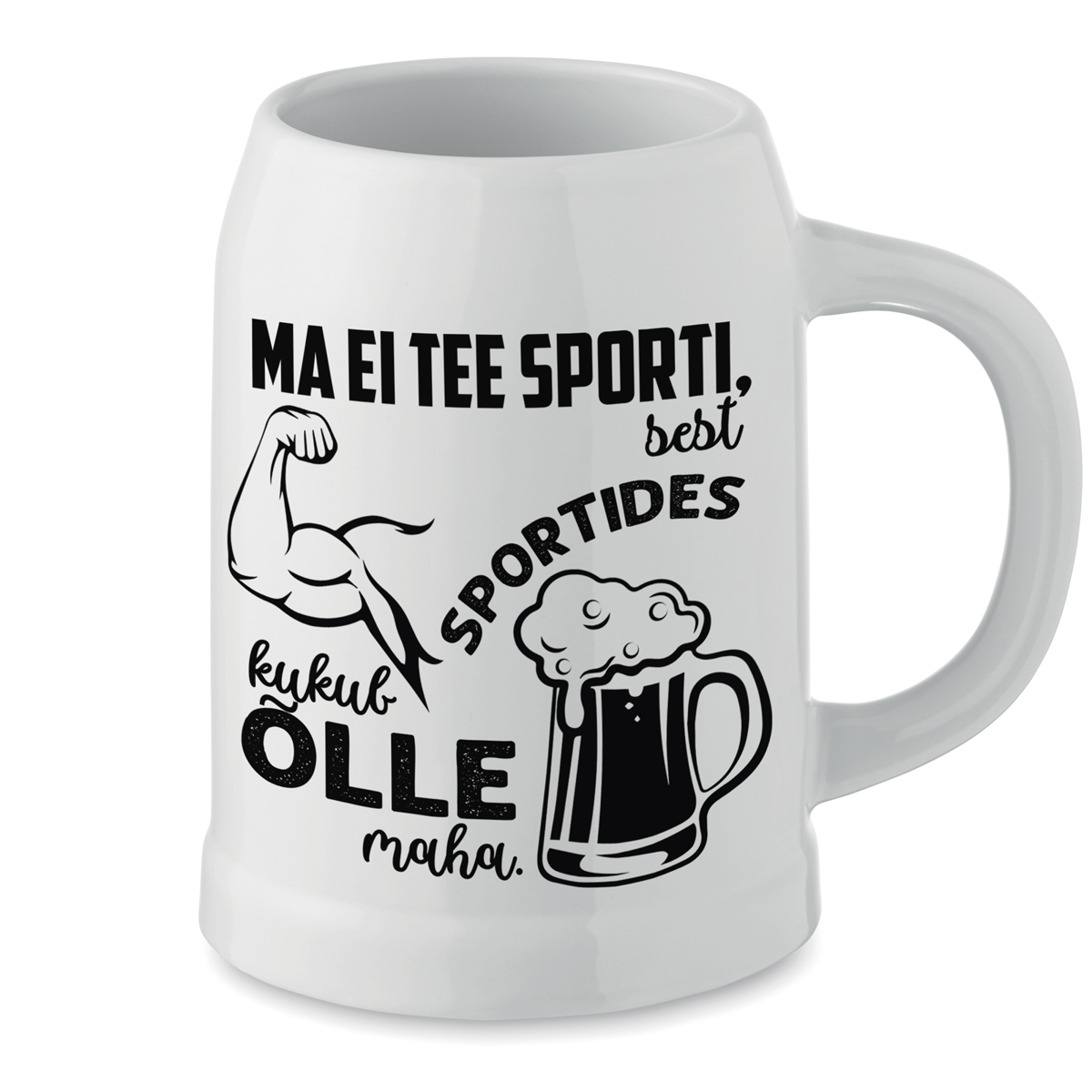 Keraamiline kruus "Ma spordiga ei tegele" | Kingitare.ee